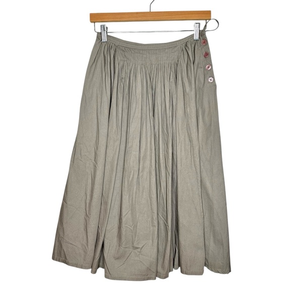 Muji | Skirts | Vintage Muji Aline Midi Skirt With Pleats Size Medium ...